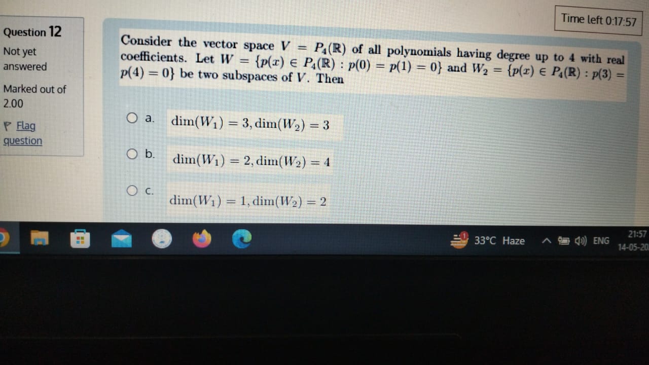 Solved Consider the vector space V=P4(R) ﻿of all polynomials | Chegg.com