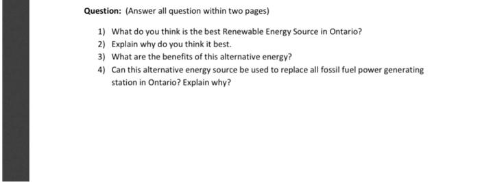 Solved Question: (Answer all question within two pages) 1) | Chegg.com