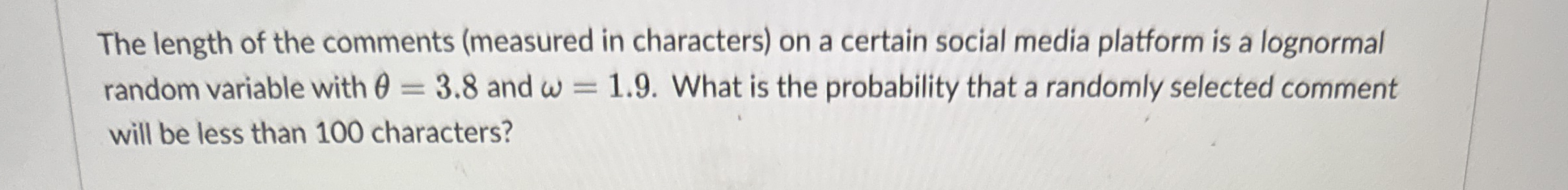 The length of the comments (measured in characters) | Chegg.com