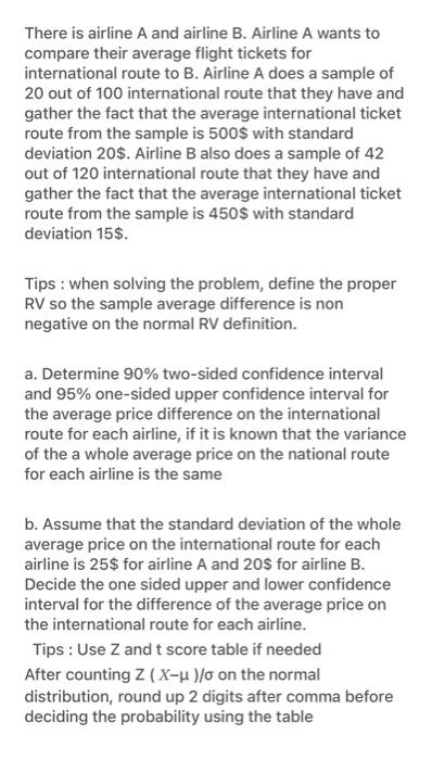 Solved There is airline A and airline B. Airline A wants to | Chegg.com