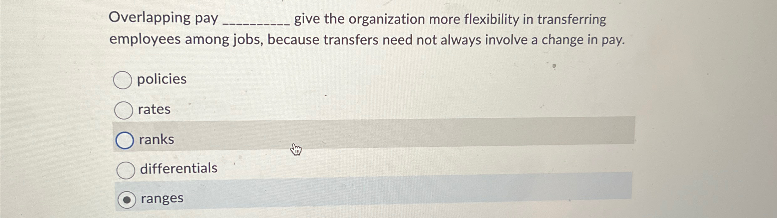 Solved Overlapping pay give the organization more | Chegg.com