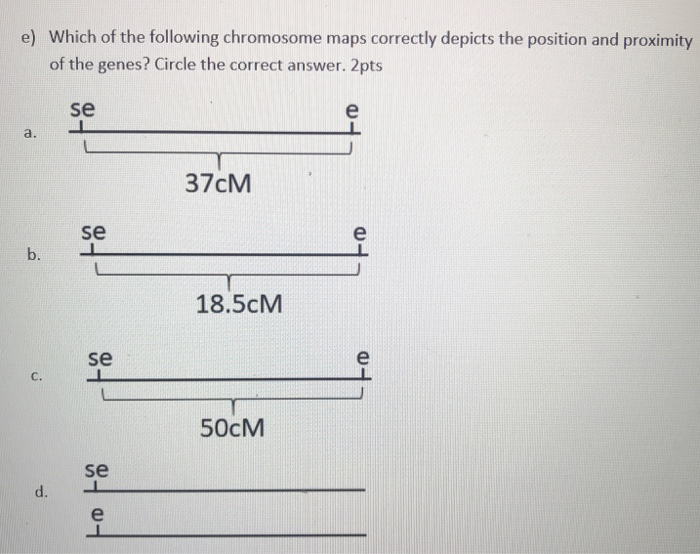 Solved Two-point test cross problem -- please answer a-e | Chegg.com