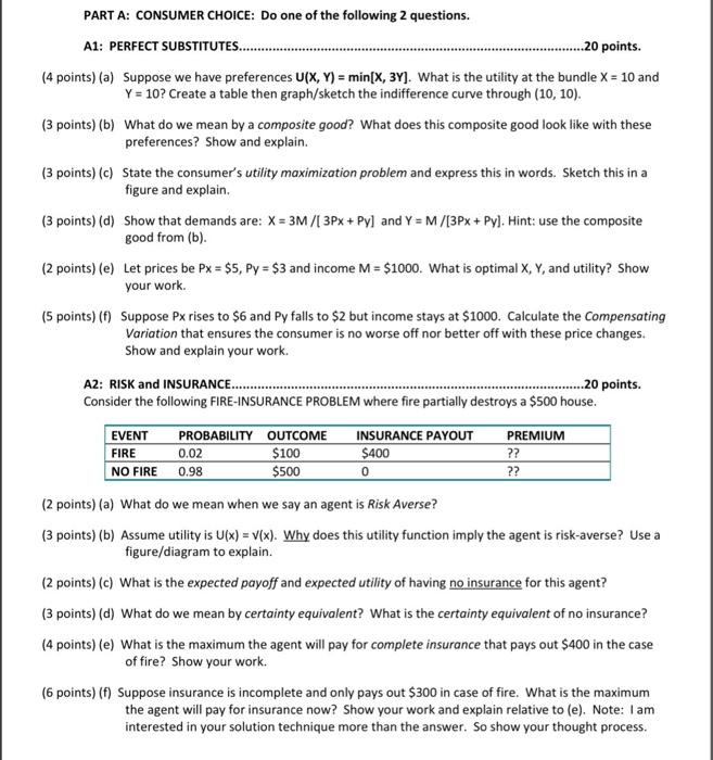 (4 points) (a) Suppose we have preferences | Chegg.com