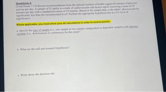 Solved Questions 4: (Total Points - 15) Recent | Chegg.com