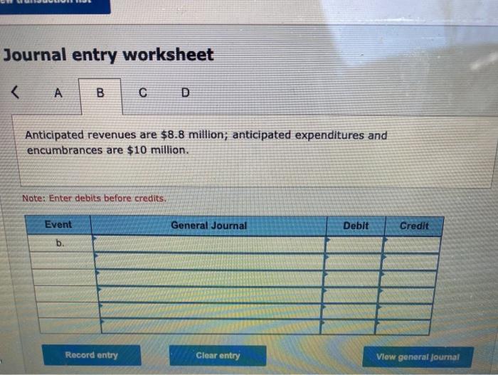 Solved Prepare budgetary entries, using general ledger | Chegg.com