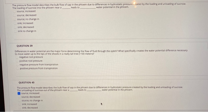 Solved The pressure flow model describes the bulk flow of | Chegg.com