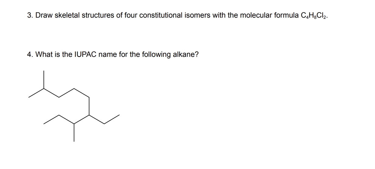 Solved Draw skeletal structures of ﻿four constitutional | Chegg.com