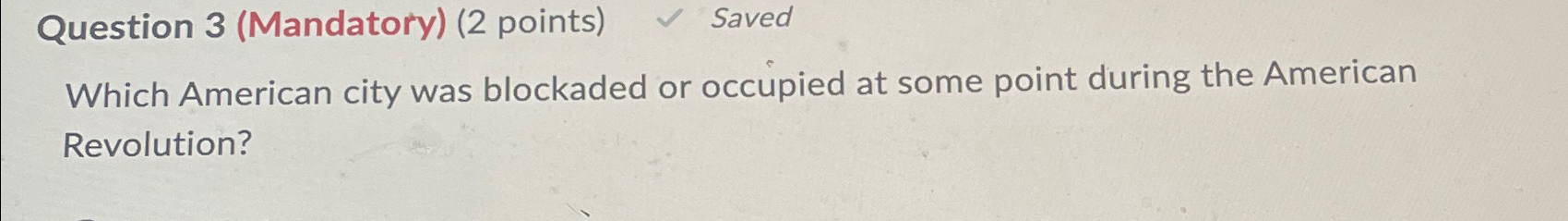 Solved Question 3 (Mandatory) (2 points)SavedWhich American | Chegg.com Solved Question 3 (Mandatory) (2 points)SavedWhich American | Chegg.com