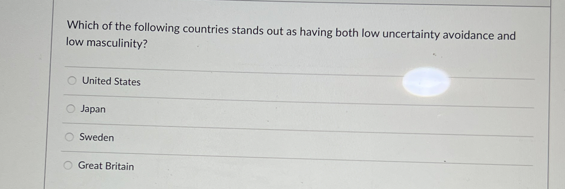 Solved Which of the following countries stands out as having | Chegg.com