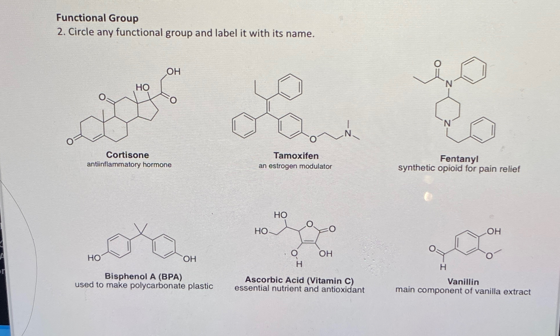 Solved Functional Group2. ﻿Circle any functional group and | Chegg.com