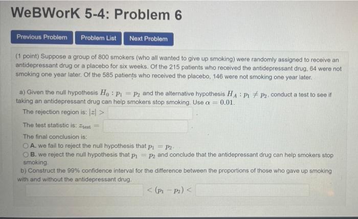 Solved WebWork 5-4: Problem 6 Previous Problem Problem List | Chegg.com