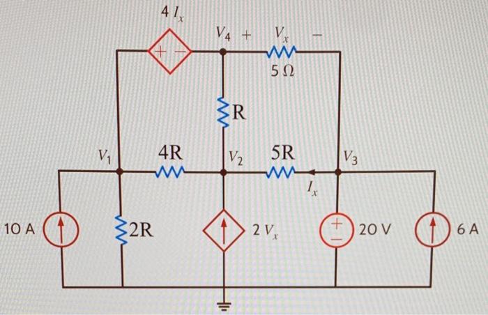 Solved R=3/2 ohms. Find V2. Please use node voltage analysis | Chegg.com
