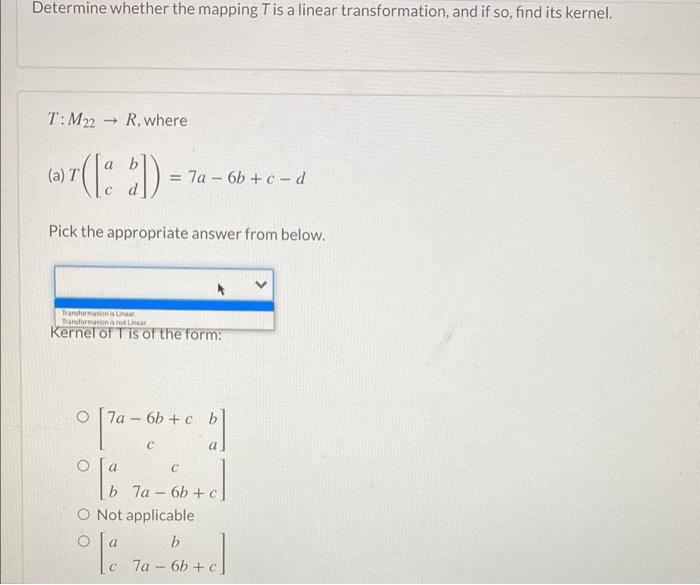 Solved Determine whether the mapping T is a linear | Chegg.com