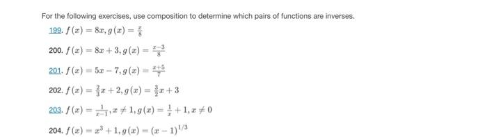 Solved For the following exercises, use composition to | Chegg.com