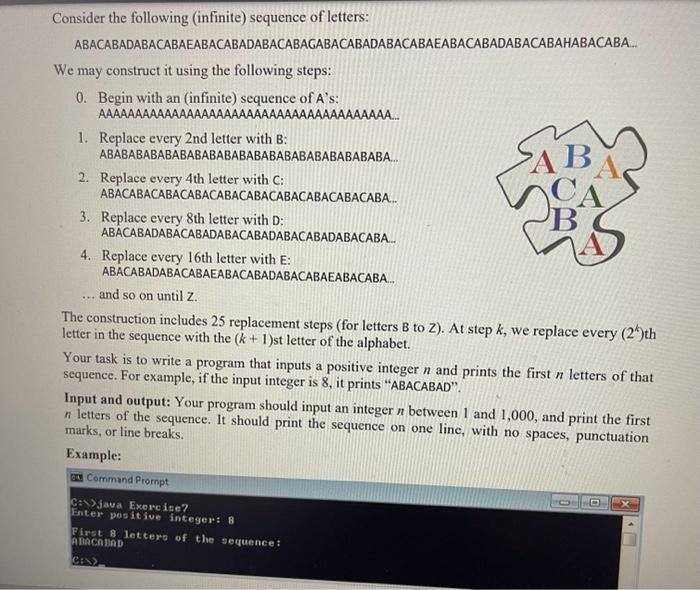 Solved Consider the following (infinite) sequence of | Chegg.com