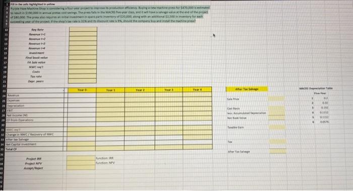 Solved Purple Haze Machine Shop is considering a four-year | Chegg.com