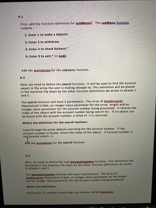 Solved Define the class bankAccount to implement the basic | Chegg.com