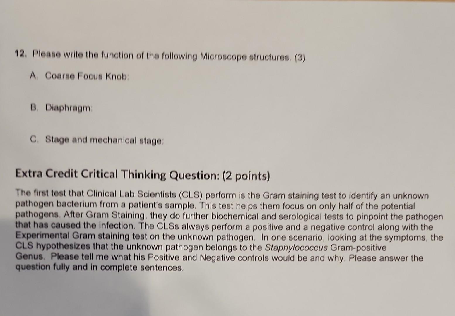 Solved 12. Please write the function of the following | Chegg.com