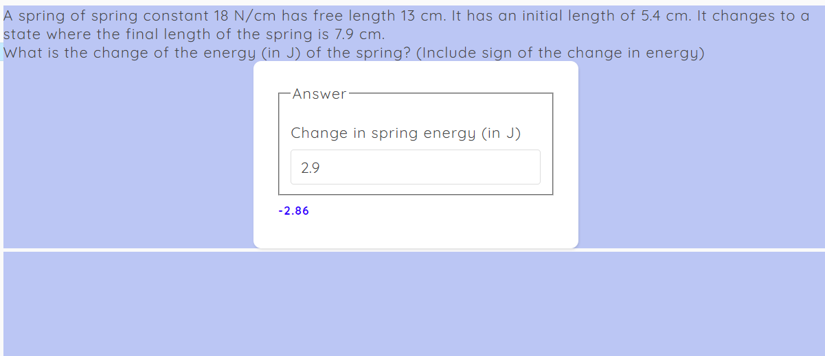 Solved A spring of spring constant 18Ncm ﻿has free length | Chegg.com