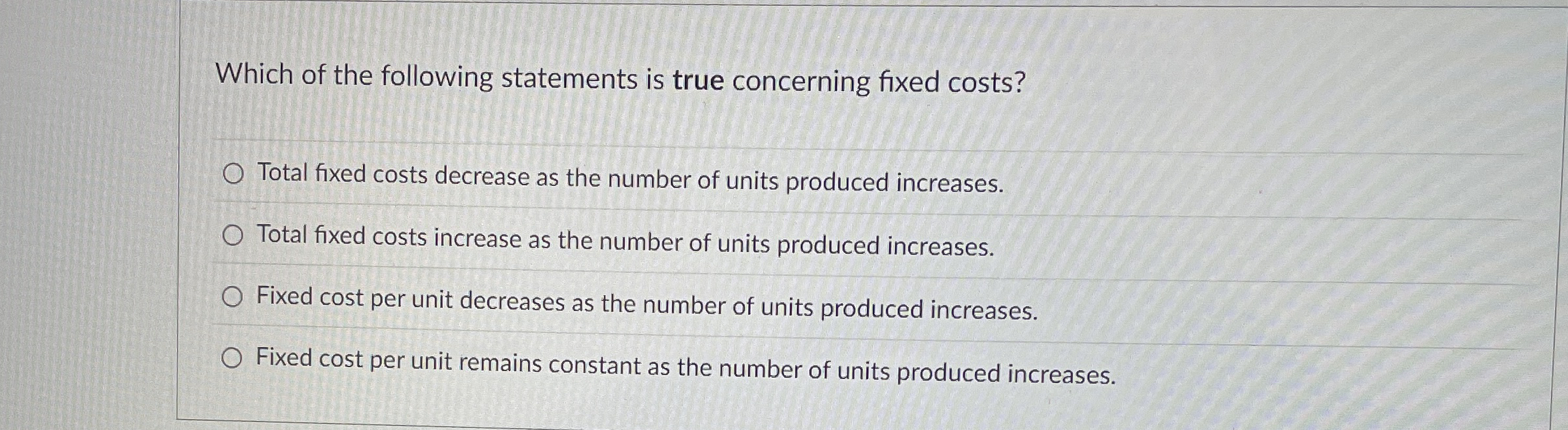 Solved Which of the following statements is true concerning | Chegg.com