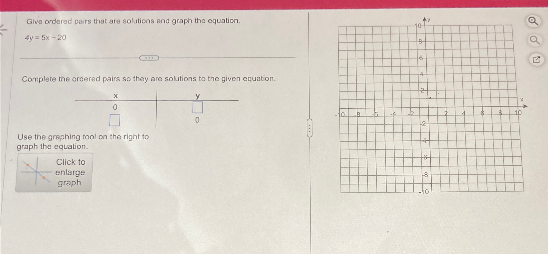 Solved Give ordered pairs that are solutions and graph the | Chegg.com