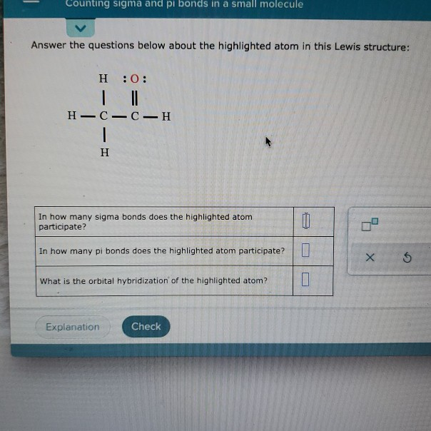Solved Counting sigma and pi bonds in a small molecule | Chegg.com