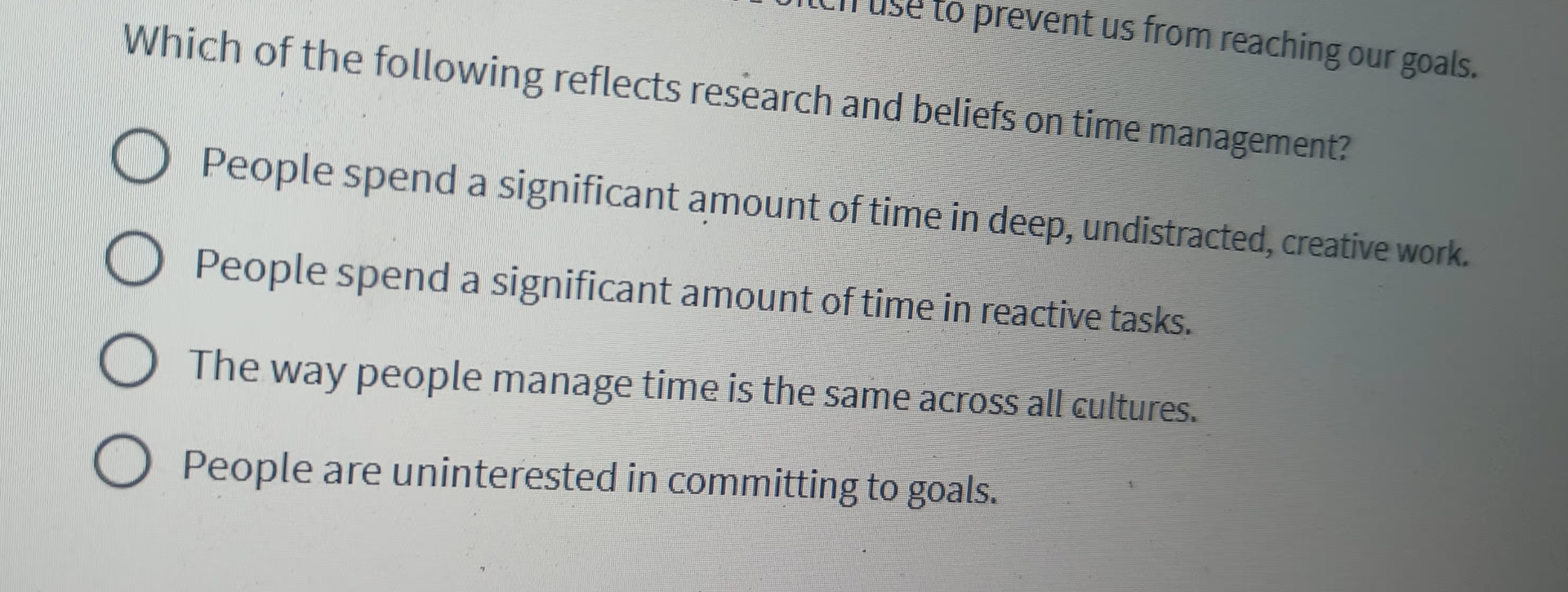 Solved Which of the following reflects research and beliefs | Chegg.com