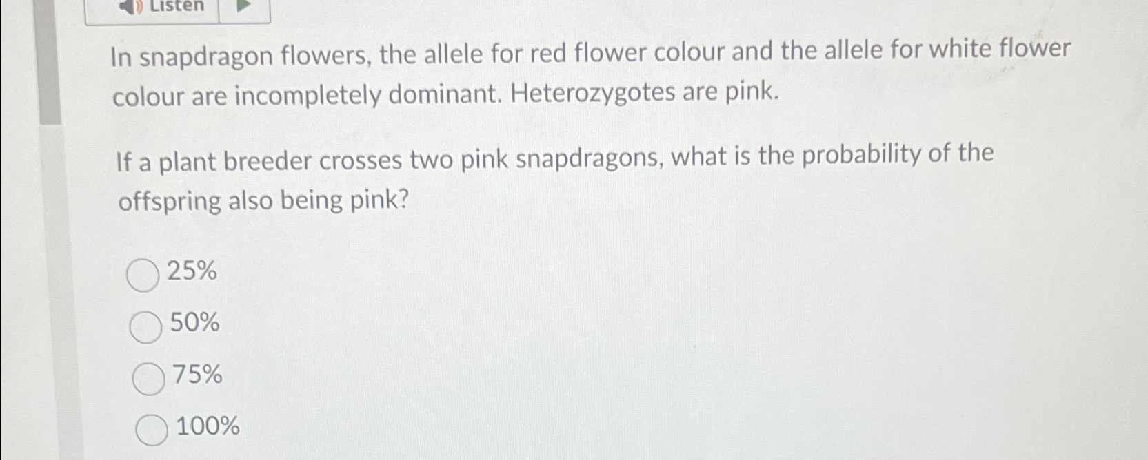 Solved In snapdragon flowers, the allele for red flower | Chegg.com