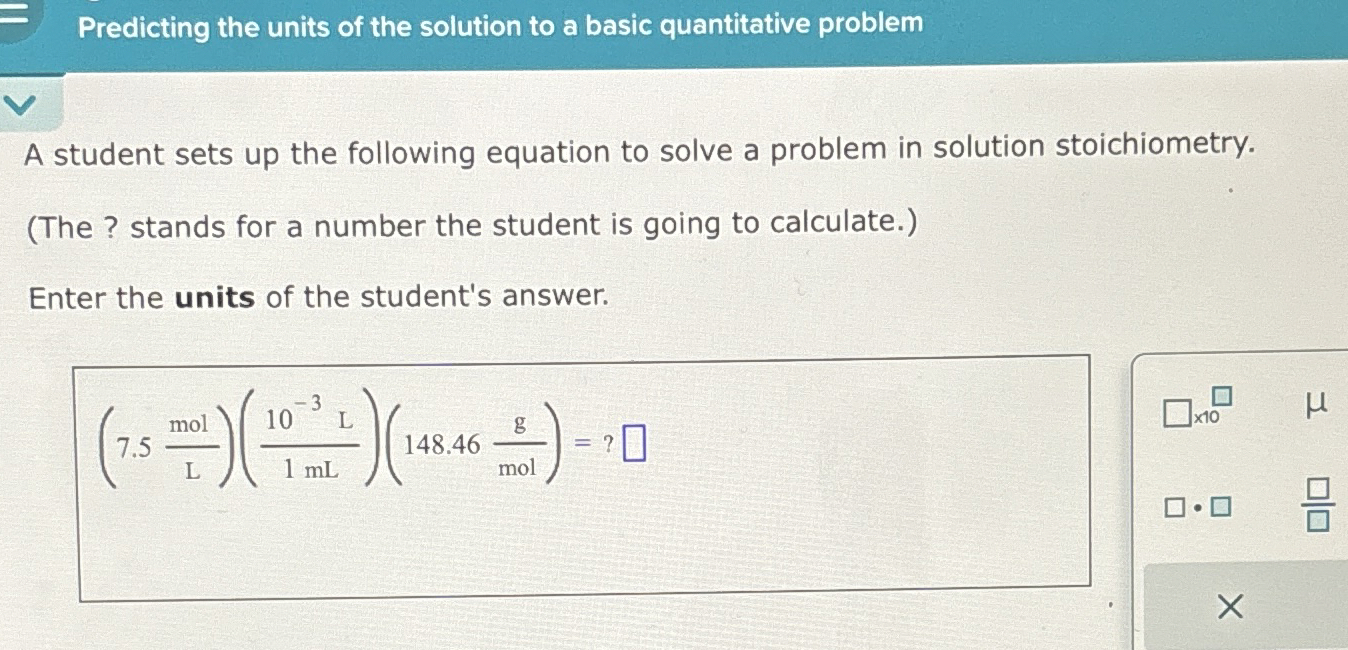 Solved Predicting the units of the solution to a basic | Chegg.com