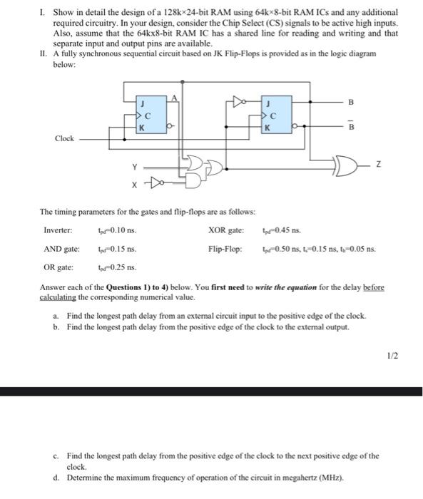[Solved]: i need the solution step by step for A,b,c,d I. Sh