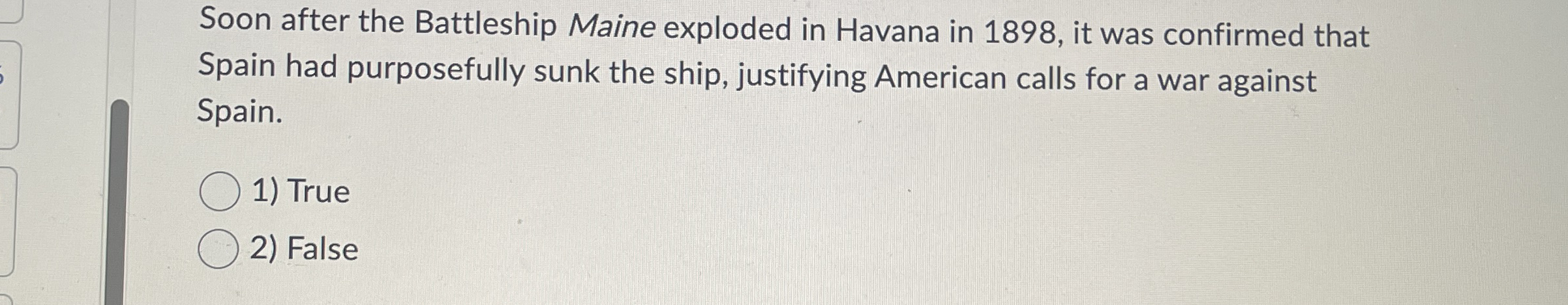 Solved Soon after the Battleship Maine exploded in Havana in | Chegg.com