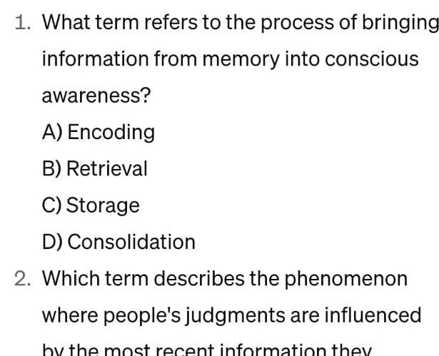 Solved What term refers to the process of bringing | Chegg.com