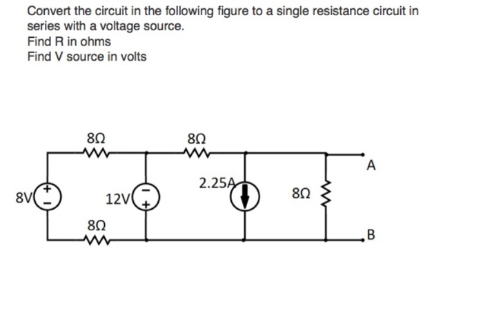 Solved Convert the circuit in the following figure to a | Chegg.com