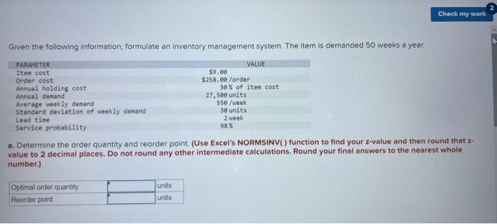 Solved Given the following information, formulate an | Chegg.com