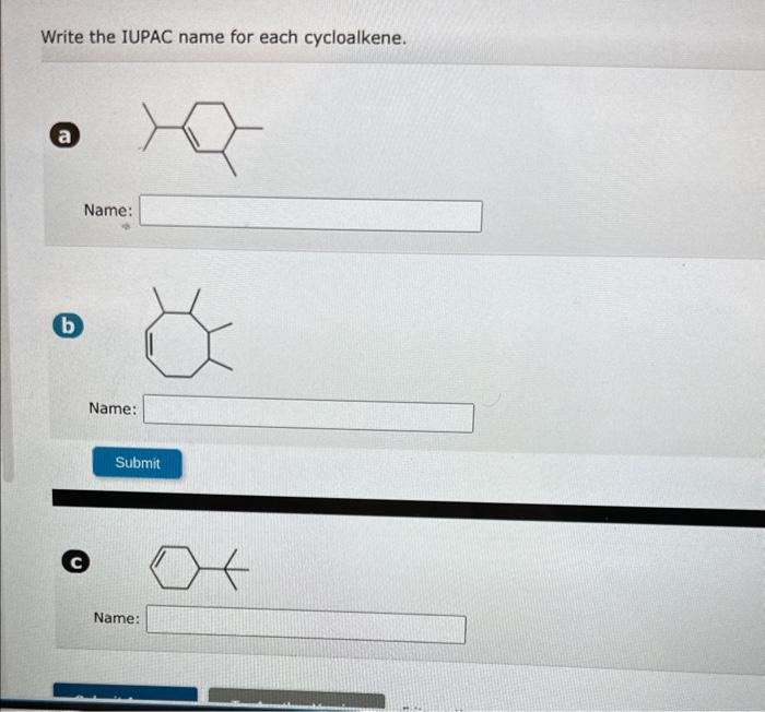 Solved Name Each Alkene And Specify Its Configuration By