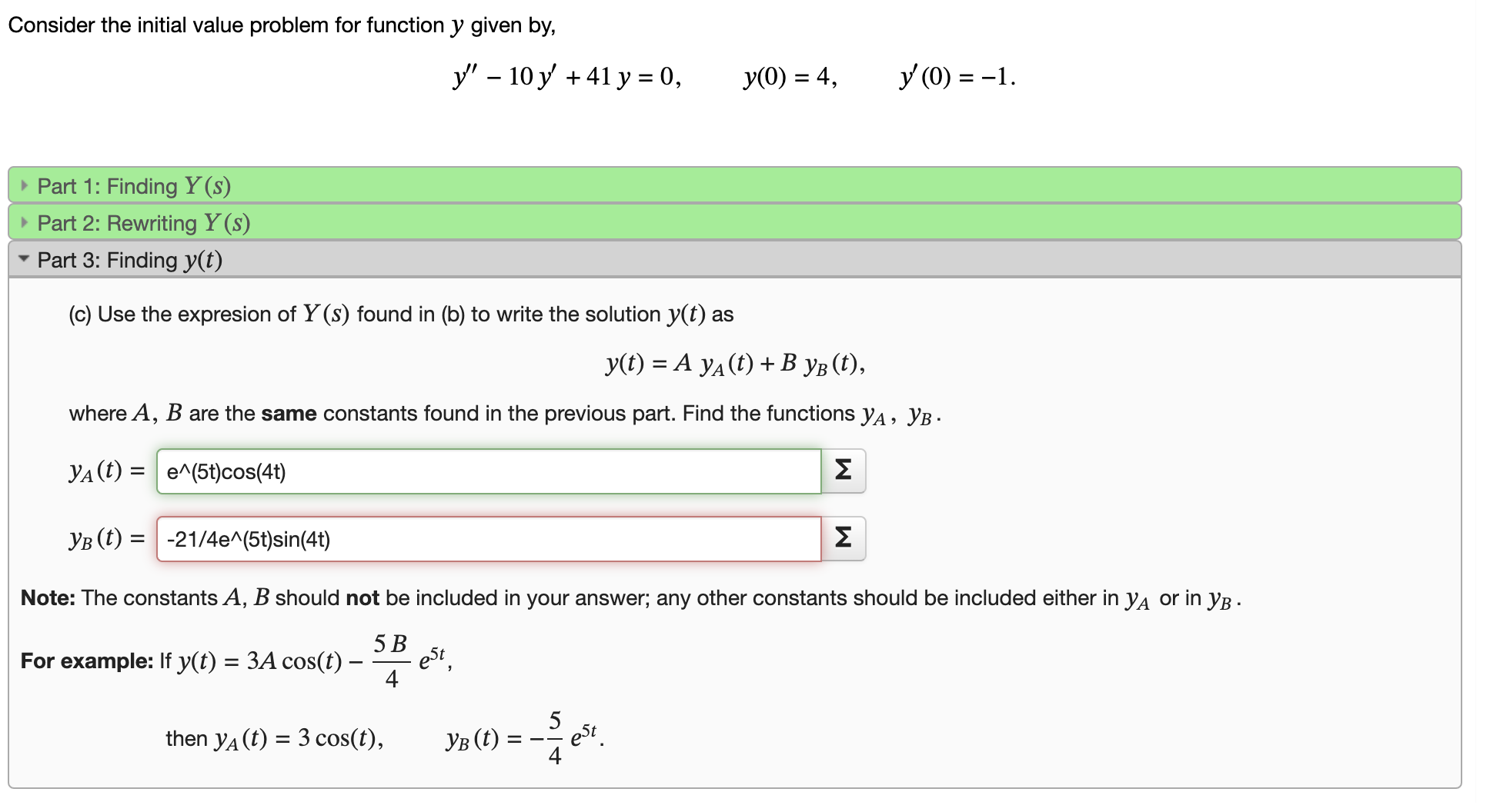 Solved Consider the initial value problem for function y | Chegg.com