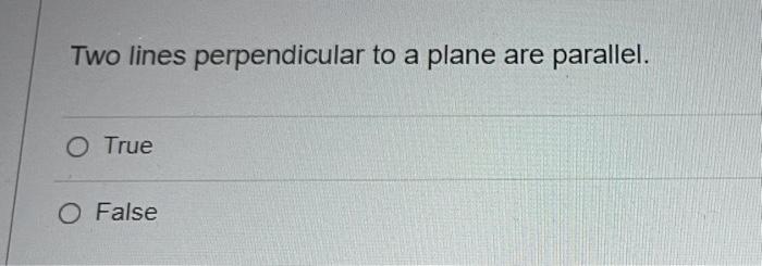 Solved Two planes perpendicular to a third plane are | Chegg.com