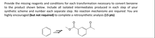 Provide the missing reagents and conditions for each | Chegg.com