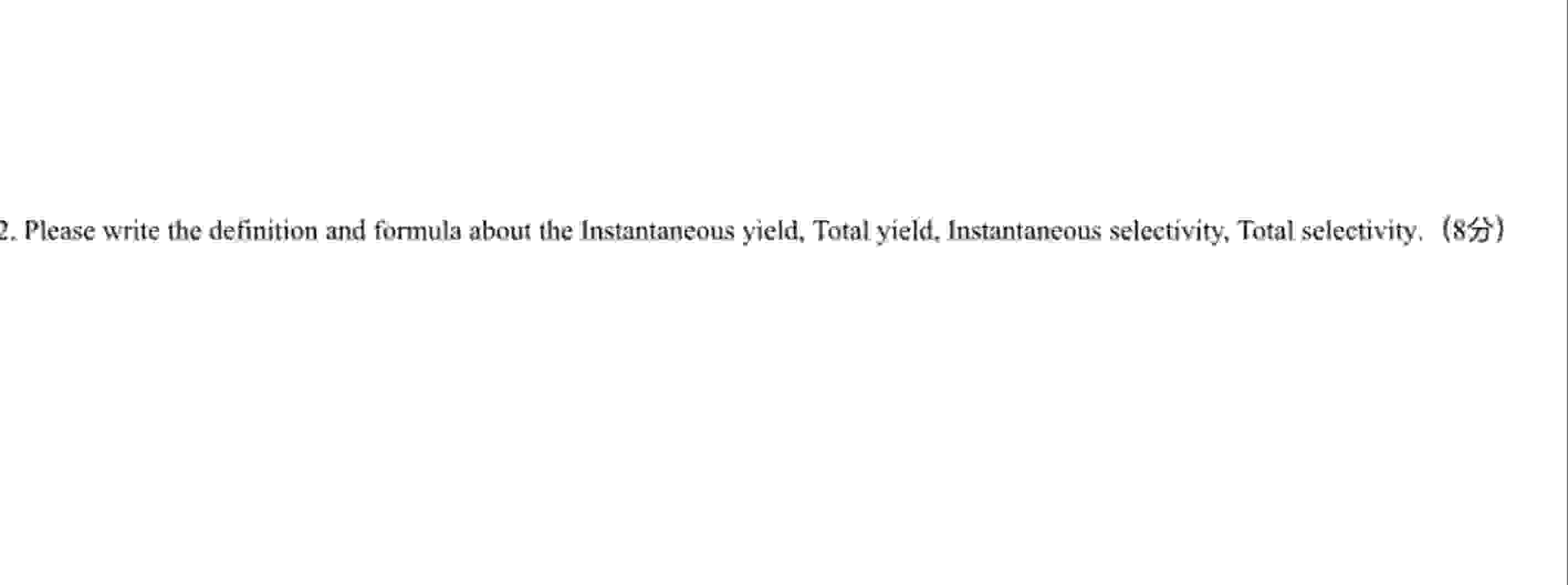 Solved Please Write The Definition And Formula About The