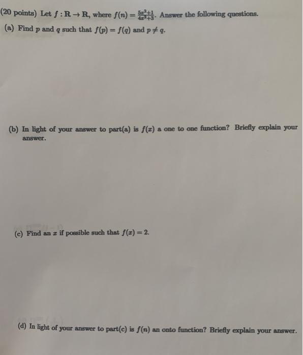 Solved (20 points) Find the least integer n such that f(t) | Chegg.com