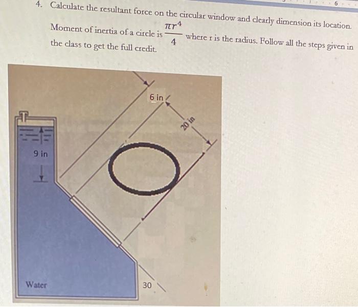 Solved 4. Calculate the resultant force on the circular | Chegg.com