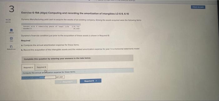 3 Exercise 6-19A (Algo) Computing and recording the | Chegg.com