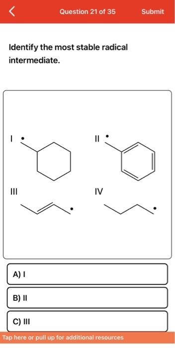 Solved Rank the stability of these radicals (least stable to | Chegg.com