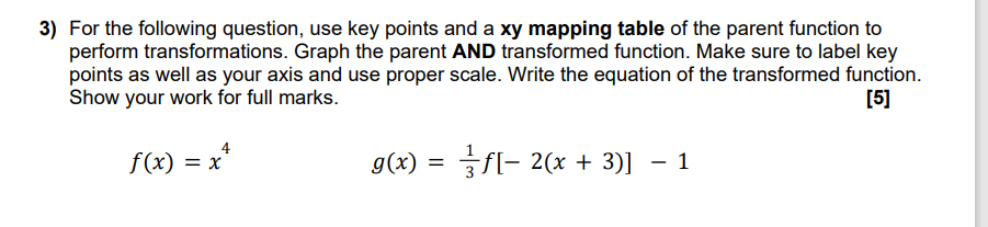 Solved For the following question, use key points and a xy | Chegg.com