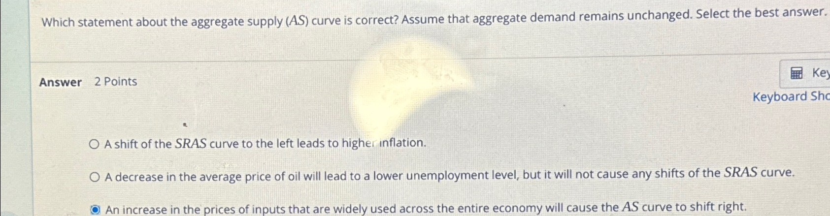 Solved Which statement about the aggregate supply (AS) | Chegg.com
