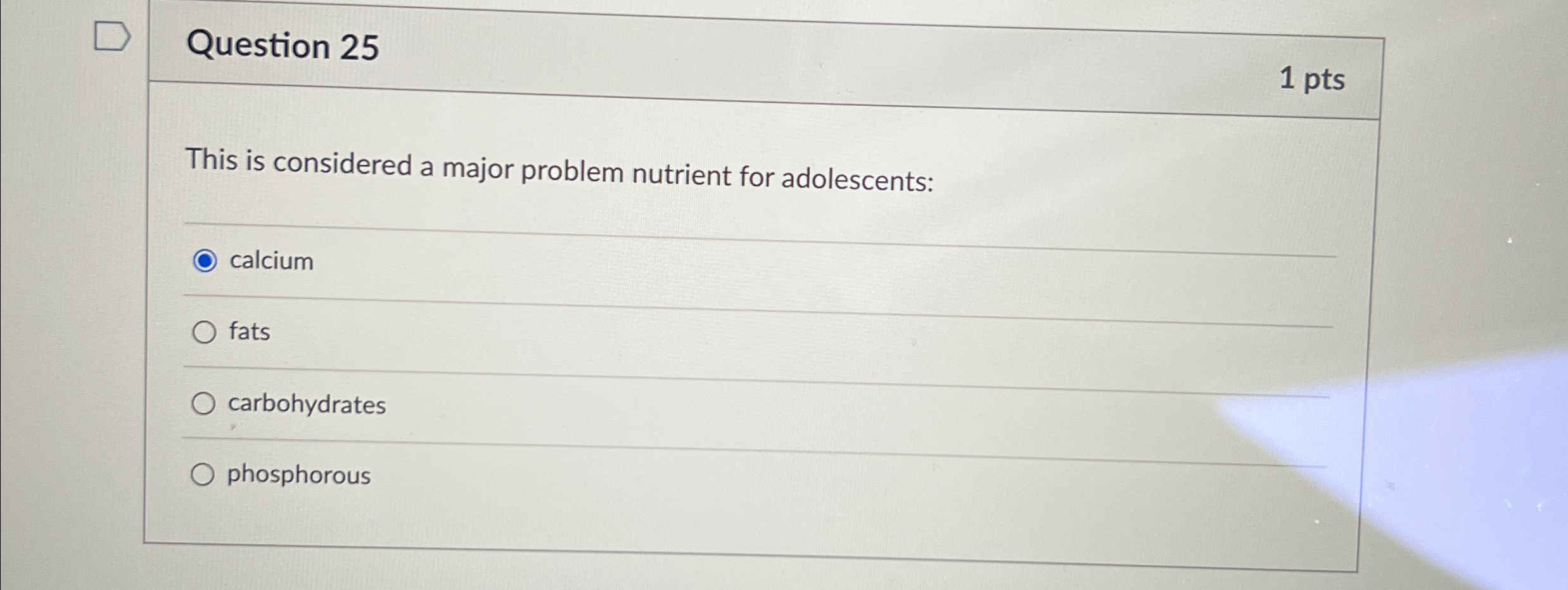 Solved Question 251 ﻿ptsThis is considered a major problem | Chegg.com