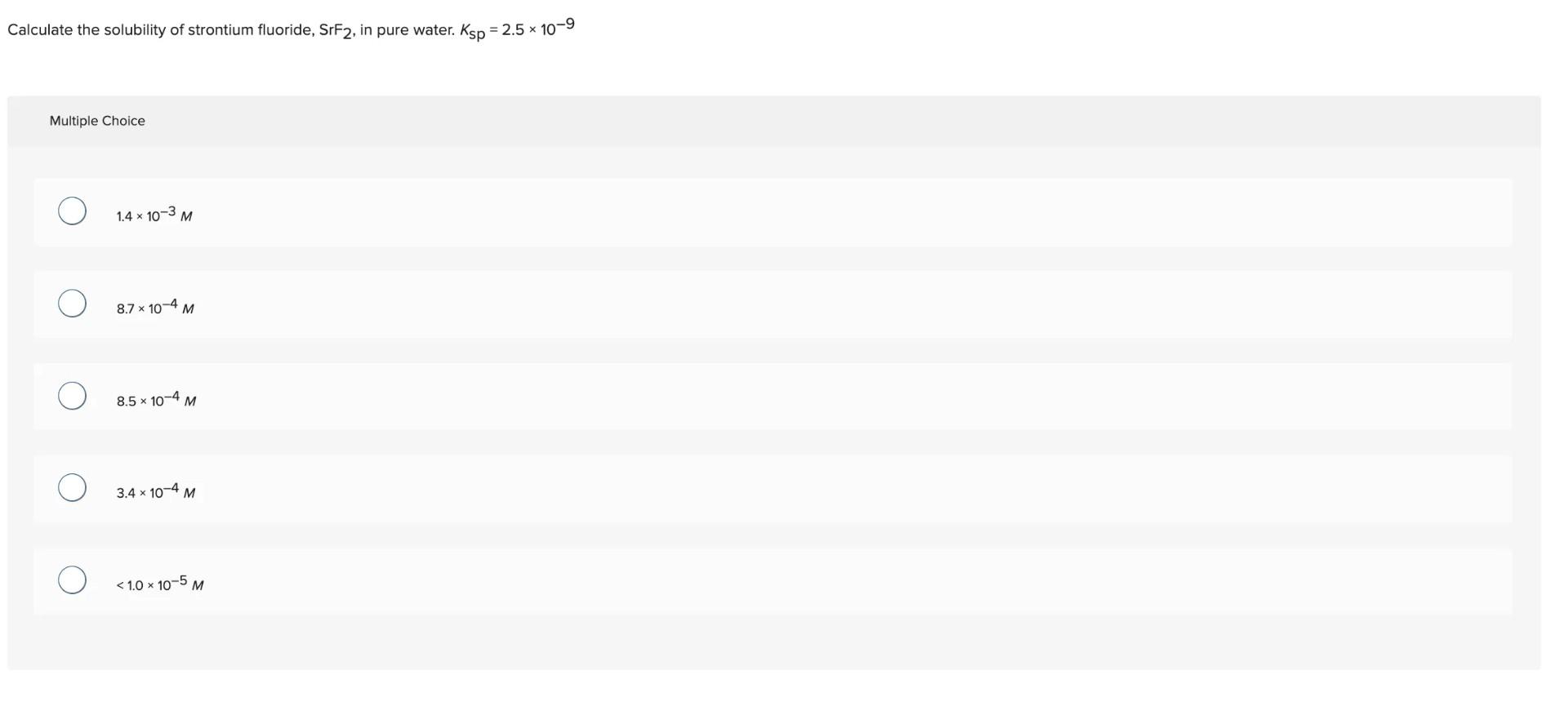 Solved Calculate the solubility of strontium fluoride, SrF2, | Chegg.com