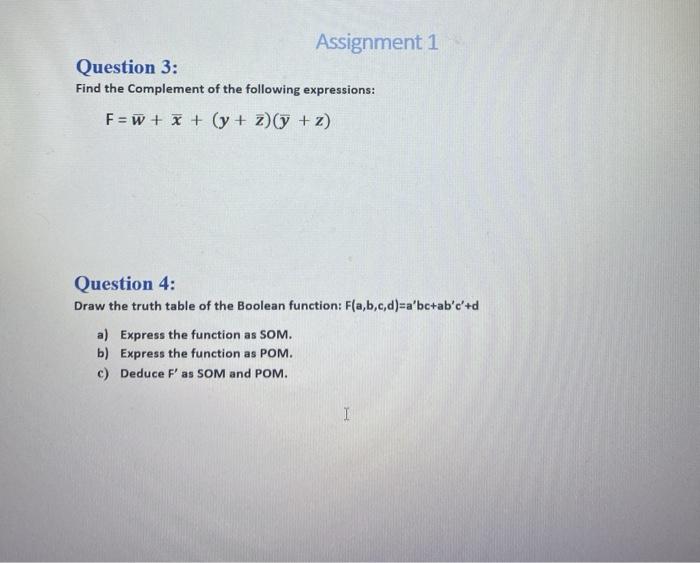 Solved Question 1: Simplify the following expressions using | Chegg.com