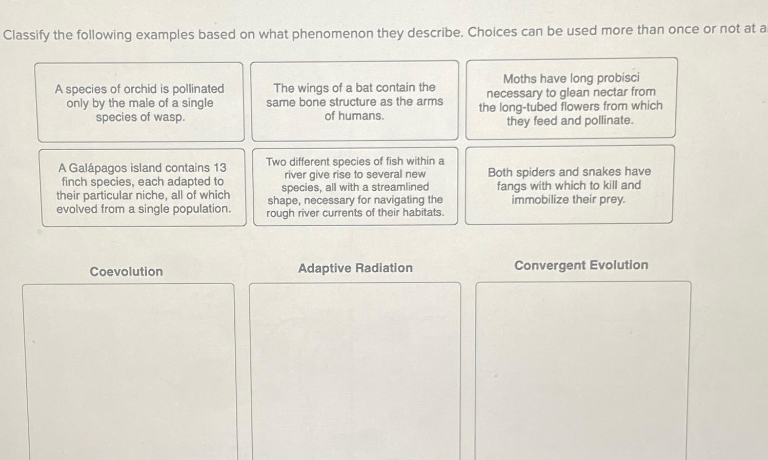 Solved Classify the following examples based on what | Chegg.com