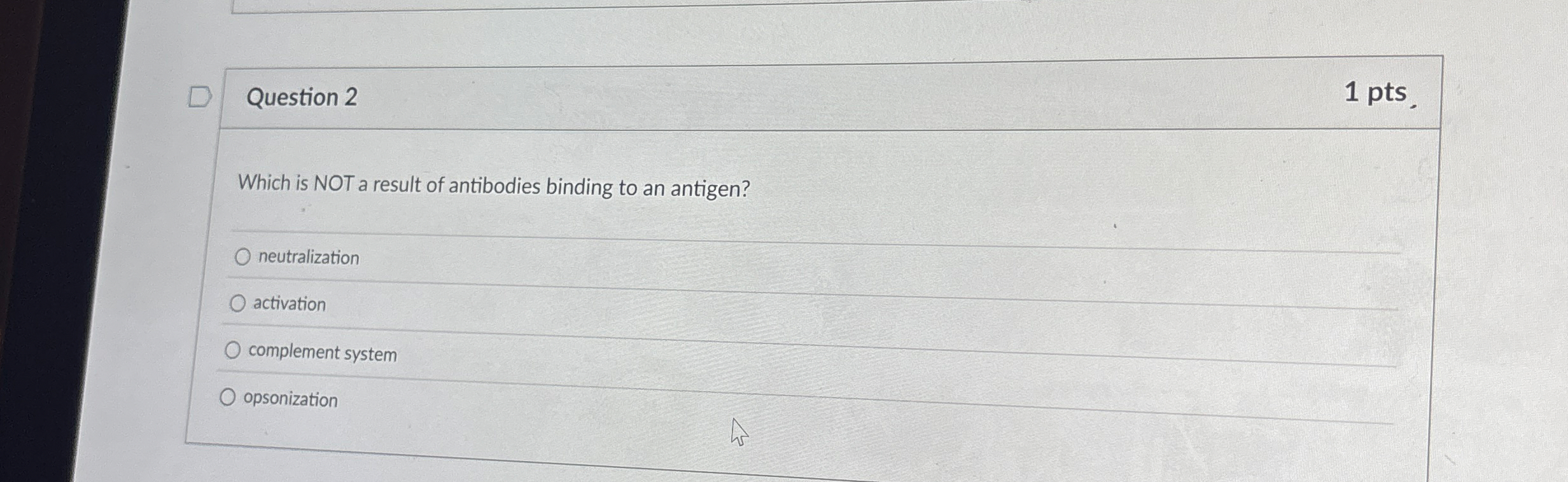 Solved Question 21 ﻿ptsWhich is NOT a result of antibodies | Chegg.com